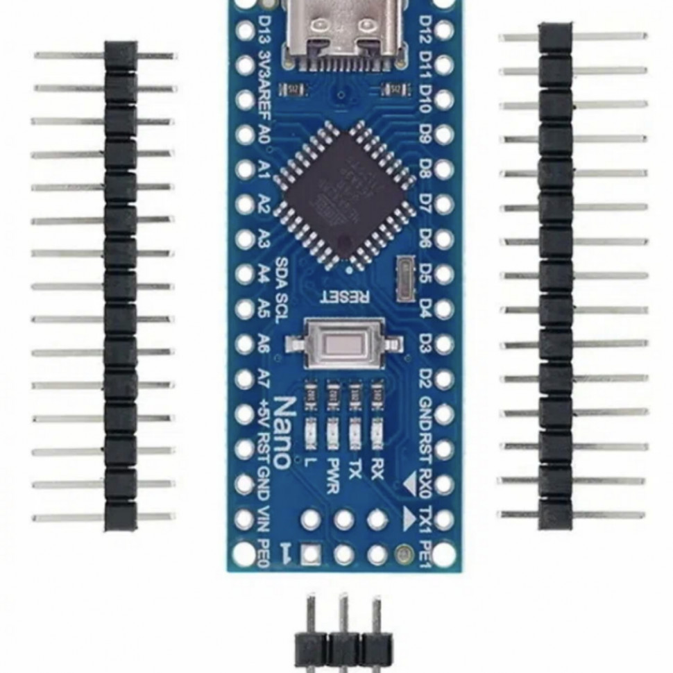Микроконтроллер Arduino NANO TYPE-C V3.0 (совместимый) Atmega328 CH340 купить в в Энгельсе ...